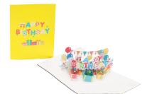 China 3D Greeting Card with Blank Message Space Unique Design for Birthday for sale