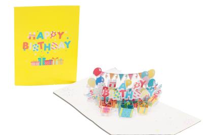 China 3D Greeting Card with Blank Message Space Unique Design for Birthday for sale