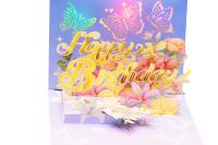 China Customized 3D Pop Up Greeting Card Accepted OEM Service for Standard Occasion for sale