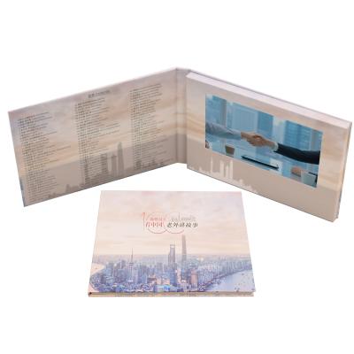 China 16:9 LCD Video Brochure Card with CMYK Printing 128MB-32GB Memory for sale