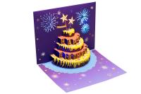 China Artificial Style 3D Pop Up Greeting Card with Customized Logo and Blank Message Space for sale
