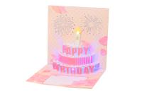 China Personalization 3D Pop Up Greeting Card with Blank Message Space and Customized Logo for sale