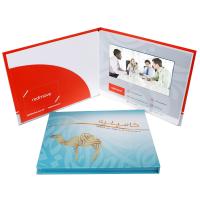 China Business Gift LCD Video Book with Video Upload Connect USB Cable and 600Amh-6000Amh Battry Capacity for sale