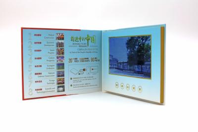 China Customized Color LCD Video Folder with HD Video Display and Rechargeable Lithium-ion Battery for Professional Presentations for sale