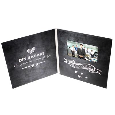 China Cardboard With Glossy Finish LCD Video Brochure Card In A4 Or Customized Dimensions Suitable For Corporate Presentations for sale