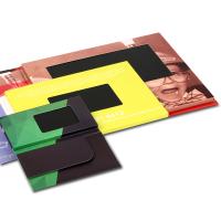 China LCD Video Folder with Rechargeable Lithium-ion Battery and 16:9 Ratio in Leather Cover With Plastic Frame for sale