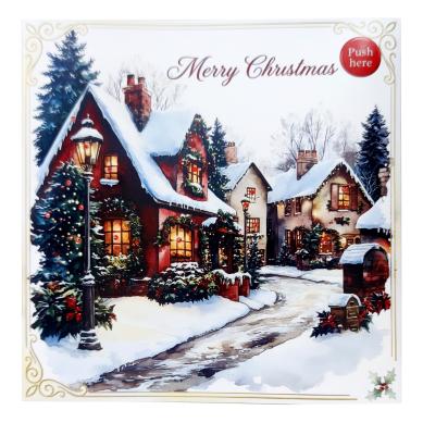 China Regular A4 Sound Greeting Cards Featuring Batterylife Approximately 30 Days of Playback and Multiple Language Options for Materials for sale