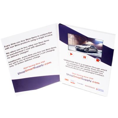 China BMP Picture Format Video Mailer Card Offering MP4 Video Format Supported and 480x272 Pixels Video Resolution Suitable for Campaigns for sale