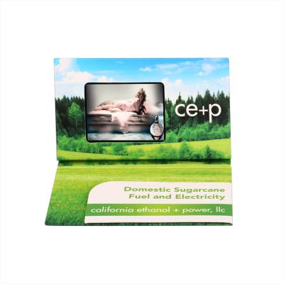 China Light Control LCD Video Business Cards For Invitation WMA MP3 Music Format for sale