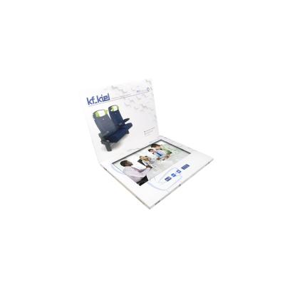 China Soft Cover LCD Promotional Video Card , 7 Inch Video Brochure 256MB Memory ODM for sale