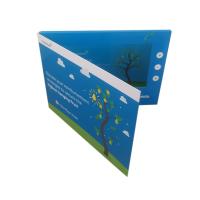 China Button LCD Video Brochure Card Soft Cover 1GB Memory MKV MOV 3GP Video Format for sale