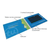 China Button LCD Video Brochure Card Soft Cover 1GB Memory MKV MOV 3GP Video Format for sale
