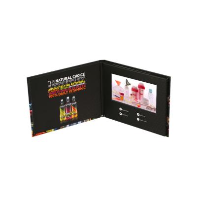 China Landscape LCD Video Business Card For Advertising Gift 128MB Memory A5 size ODM for sale