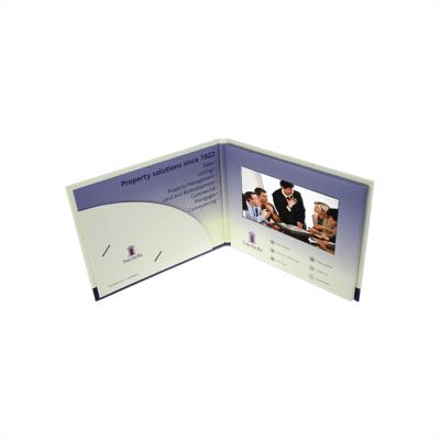 China Hardcover Promotional full view HD IPS LCD 7inch LCD video brochure module for sale