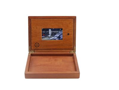 China Wooden promotional video box , 4.3 Inch LCD gift box 128MB Memory for sale