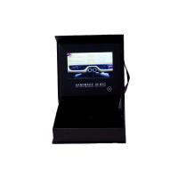 China Black 7 Inch LCD Video Gift Box For Jewelry Ring 4GB Memory UV printing for sale