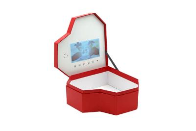 China Heart Shape USB LCD Screen Video Gift Box 3GP MKV Video format 512MB Memory for sale