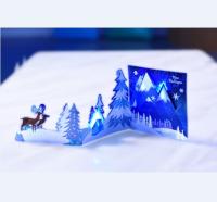 China 3D Voice Recording Christmas Cards CMYK Printing Open Autoplay for sale