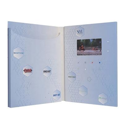China Gravure printing lCD video business cards For Advertising ODM 512MB Memory for sale
