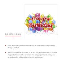 China OEM 3D Pop Up Greeting Card ODM for 18th Birthday Invitation for sale