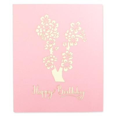 China ROHS Cherry Blossom Tree Pop Up Card, Greeting Cards OEM ODM for sale