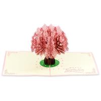 China ROHS Cherry Blossom Tree Pop Up Card, Greeting Cards OEM ODM for sale