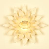 China Offset Printing 3D Pop Up Greeting Card White Water Lily Shape CE ROHS FCC Certificates for sale