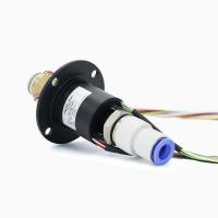China 24 Circuits Fluid Rotary Joint Slip Ring 3MPa Integrated With A Threaded Tube Fitting for sale