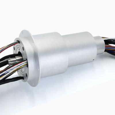 China 2-channel Fiber Optic Rotary Joint with 70 Power Transfer and 2-channel Gigabit Ethernet featuring IP53 Protection for sale