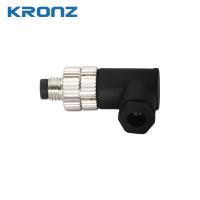 China 5 Pin B Code M8 Sensor Connector Angled Industrial Male Waterproof Circular Connector for sale