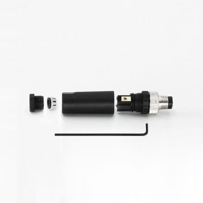 China Contact M8 Field Wireable Connector 5 Pin B Code Straight Male Connector for sale