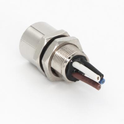 China Flange M8 4 Pin Straight Connector Rear Mounting IP67 Pre Wired IEC 61076-2-104 for sale