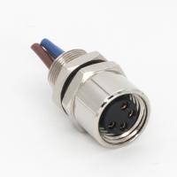China Flange M8 4 Pin Straight Connector Rear Mounting IP67 Pre Wired IEC 61076-2-104 for sale