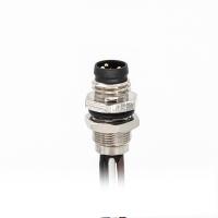 China Flange M8 Male Connector 4 Pin Rear Mounting Straight Waterproof IP67 for sale