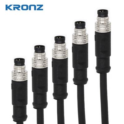 China 3 Pin A Code M8 Connectors Male 60V Waterproof IP67 Connector For Sensors for sale