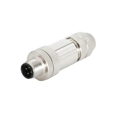 China Field Wireable M12 Connector 4 Pin IP67 For Signal And Power Connections for sale