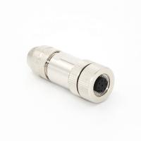 China IEC 61076-2-101 Female M12 Connectors 8 Pin Metal Field Wirable Connector for sale