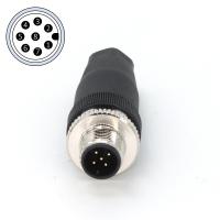 China Male A Coded M12 Connectors 8 Pin Field Wireable Assembly IP67 for sale