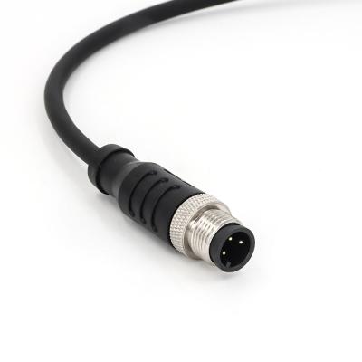 China 12 Pin Male M12 Connectors 30V IEC 61076-2-101 Unshield Pre Assembled Cable Straight for sale