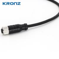 China 4 Pin M12 Wire Connector Straight M12 A Coded Male Connector 3x0.34mm PVC Cable for sale