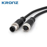China Straight Cable Outlet Industrial M12 Male Connector IP67 With PVC Pre Molded Cable for sale