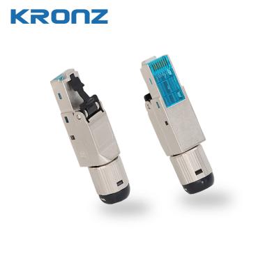 China Cat.6 / 6a / 7 RJ45 Plug Connector Field Termination Plug Shielded Tolless for sale