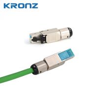 China Cat.6 / 6a / 7 RJ45 Plug Connector Field Termination Plug Shielded Tolless for sale