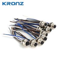 China M12 5 Pin Aviation Connector Socket Flange Welded Waterproof IP67 Connector for sale