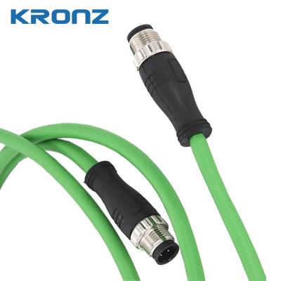 China IP67 Industrial Circular M12 Connectors For Harsh Environments Brass Contact Nut Material for sale
