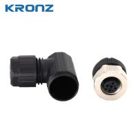 China Industrial M12 Field-wirable Connector 5 Pin with IP67 Waterproof Angled Cable Outlet for sale