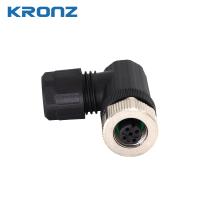 China Industrial M12 Field-wirable Connector 5 Pin with IP67 Waterproof Angled Cable Outlet for sale