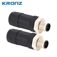 China 4 Pins M12 Connector A-code With Insulation Resistance ≥100MΩ Brass Contact Nut Material for sale