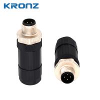 China 4 Pins M12 Connector A-code With Insulation Resistance ≥100MΩ Brass Contact Nut Material for sale