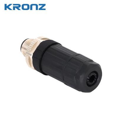 China Circular M12 Male Connector 4A / 250V Aviation Plug Connectors 4 Pin for sale